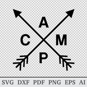 Camp Arrow SVG, Camp With Arrows SVG, Camping SVG, Camp Svg, Camper Svg ...