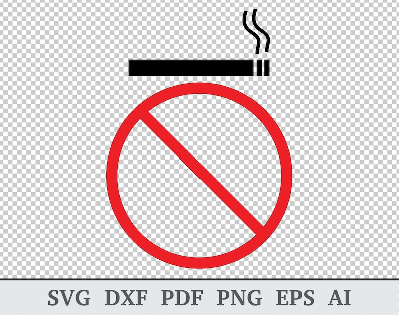 No Smoking Sign SVG No Smoking SVG Prohibition Sign Svg - Etsy UK