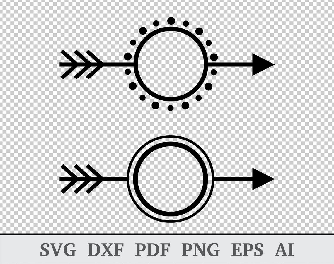 Arrow Monogram Frame SVG Arrow Frame SVG Arrow Frame Svg - Etsy