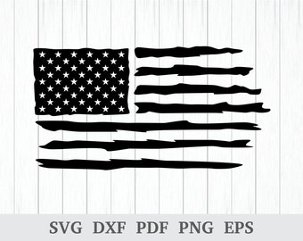 Vintage Grunge American Flag SVG: Distressed Patriotic Cut File - Etsy