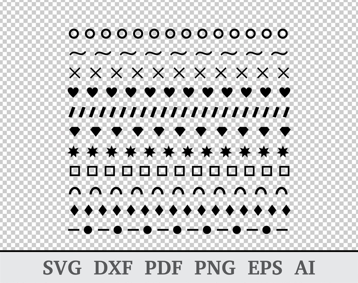 Lines Clipart Lines Vector Lines SVG Dotted Lines Svg Dot - Etsy