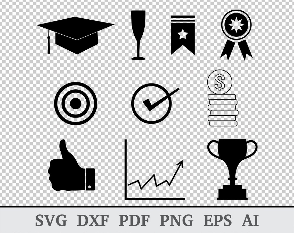 Success SVG Medal SVG Award SVG Trophy Svg Goal Svg Money - Etsy