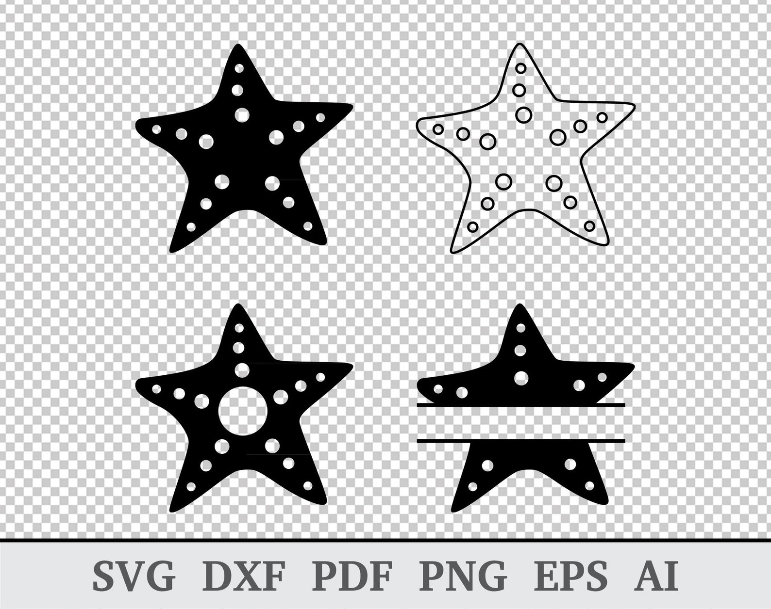 Starfish Svg Starfish Clipart Starfish Vector Ocean Svg | Etsy