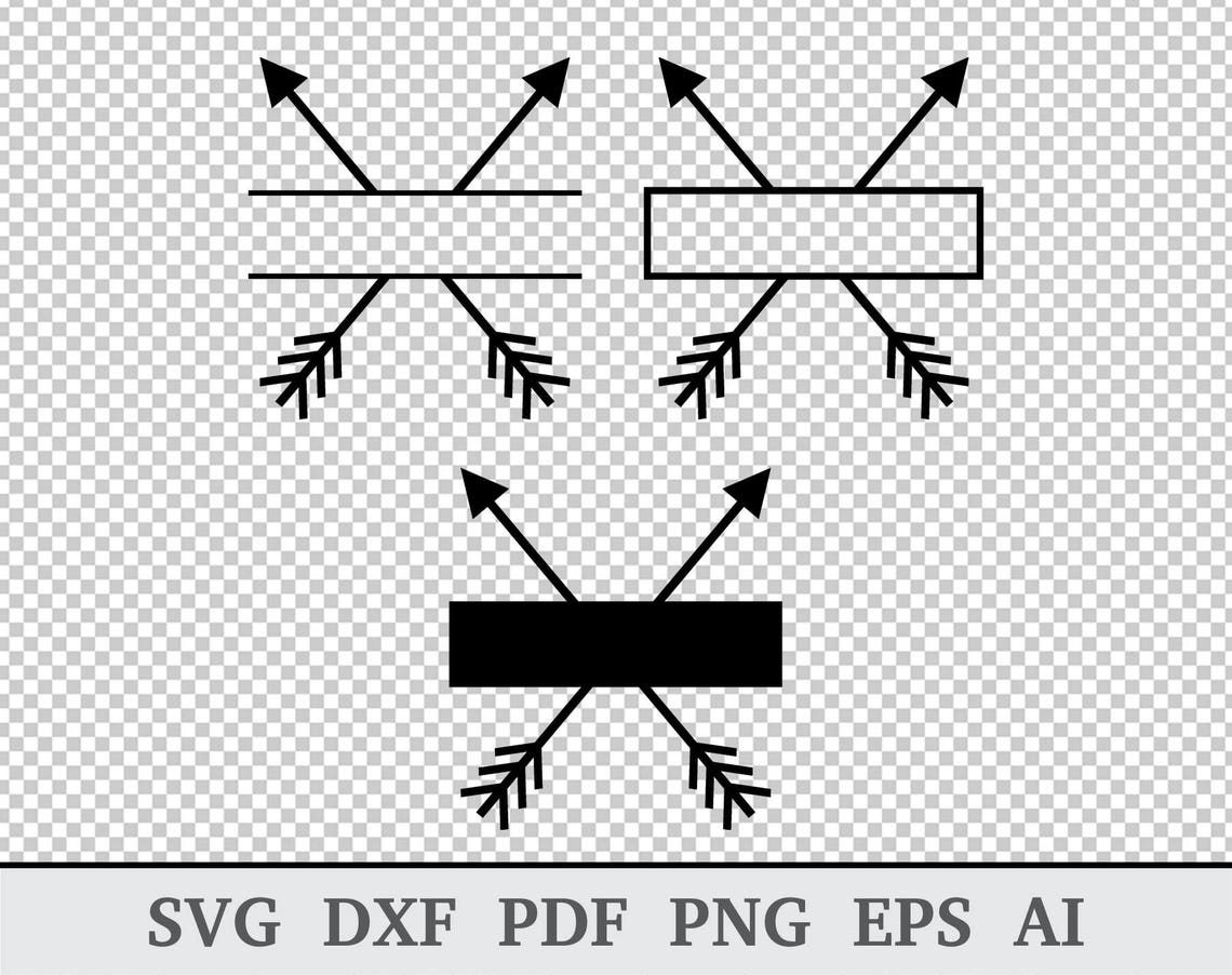 Arrow Monogram Frame SVG File Arrow SVG Arrow Vector Arrow - Etsy