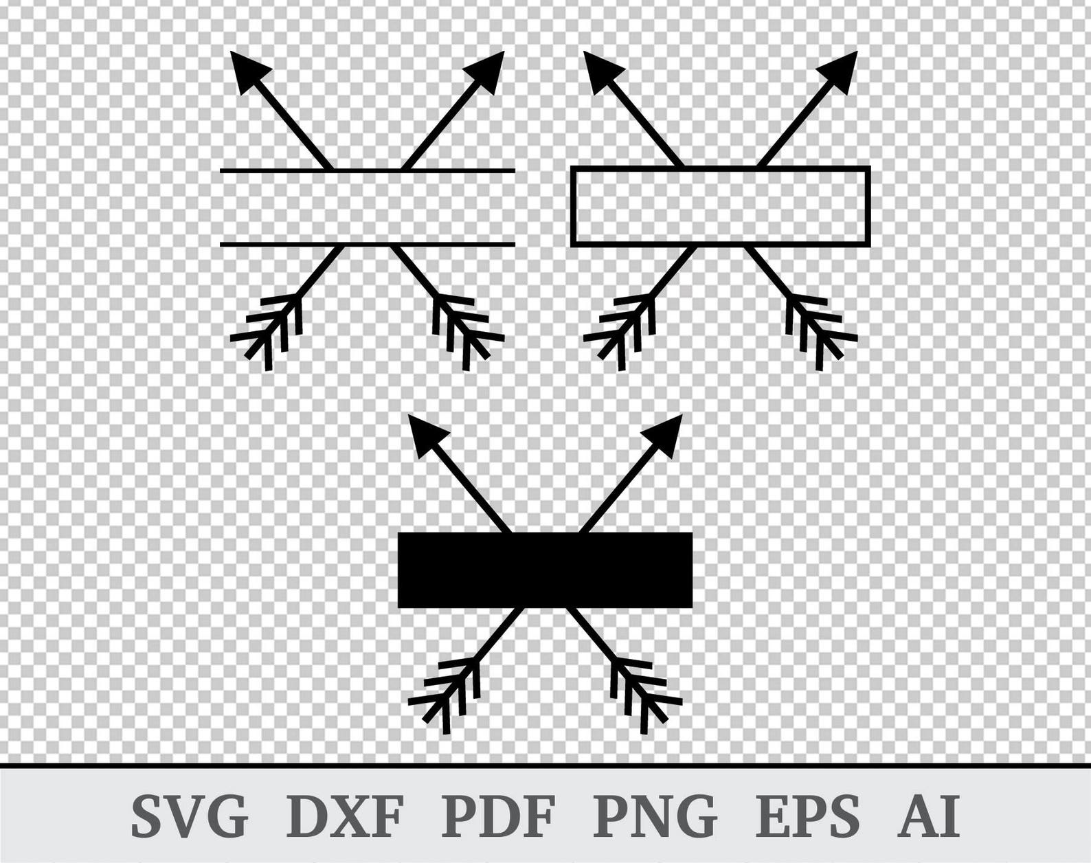 Arrow Monogram Frame SVG File Arrow SVG Arrow Vector Arrow - Etsy
