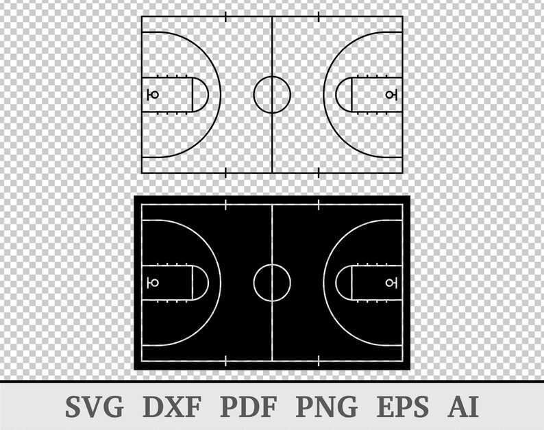 Basketball Court SVG, Basketball SVG, Basketball Court Clipart ...