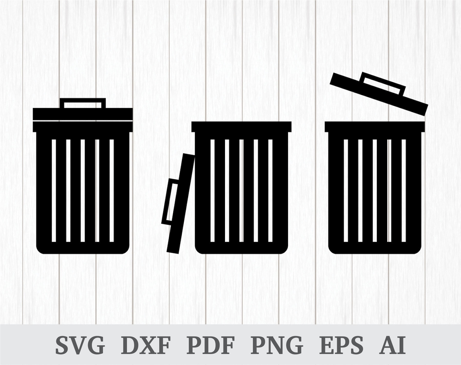 Trash Can File Trash Bin SVG File Garbage Can Svg Recycle - Etsy