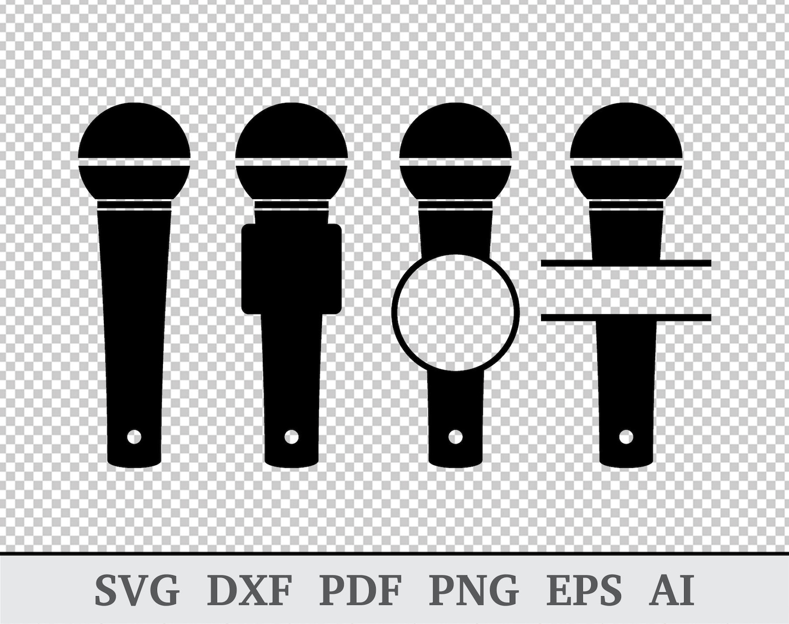 Microphone SVG Mic SVG Microphone Clipart Microphone | Etsy
