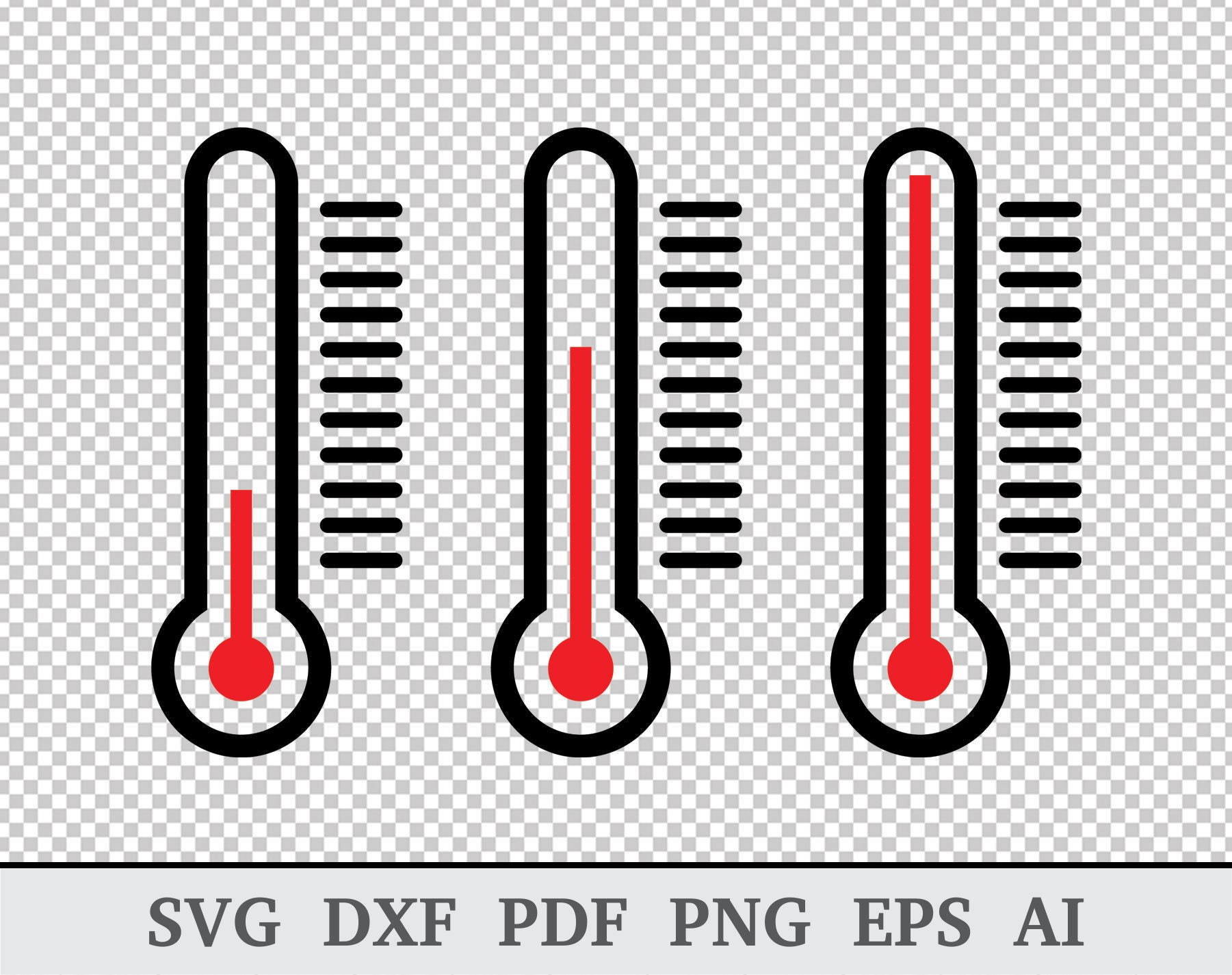 Termómetro svg Termómetro Clipart Termómetro Vector | Etsy