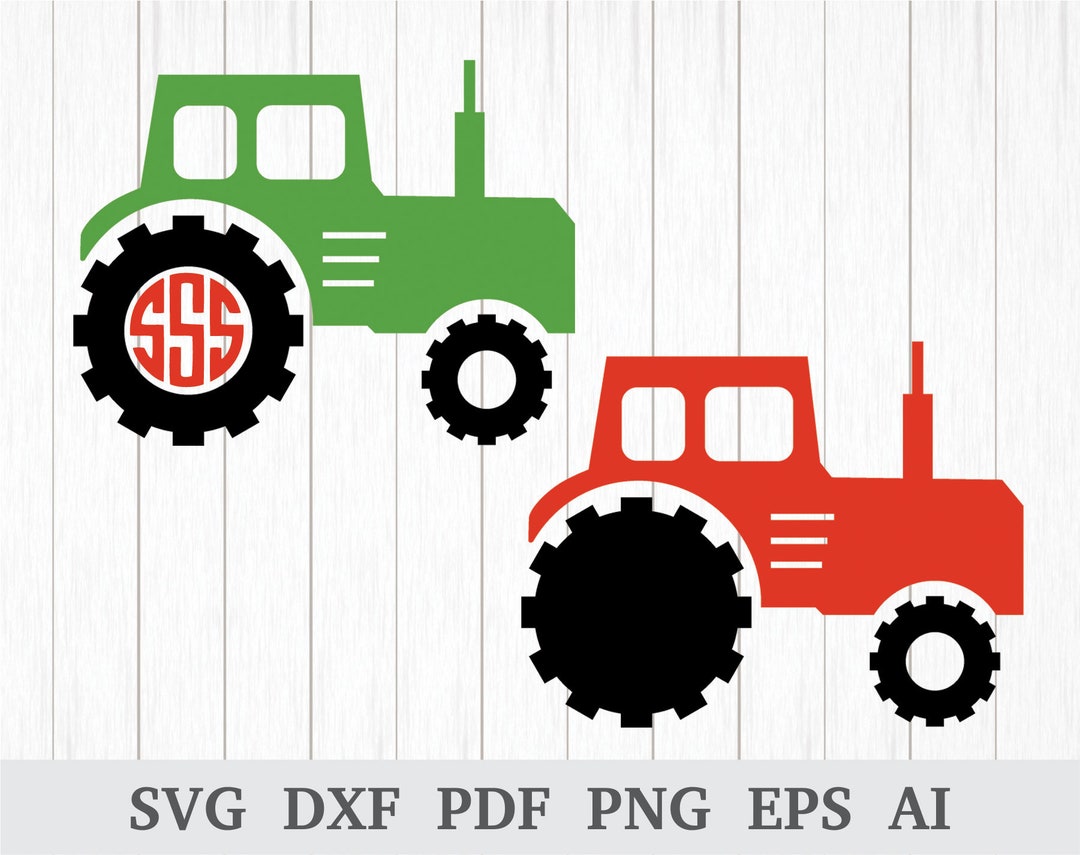 Tractor Monogram Frame SVG, Tractor SVG, Tractor Monogram Svg, Tractor ...