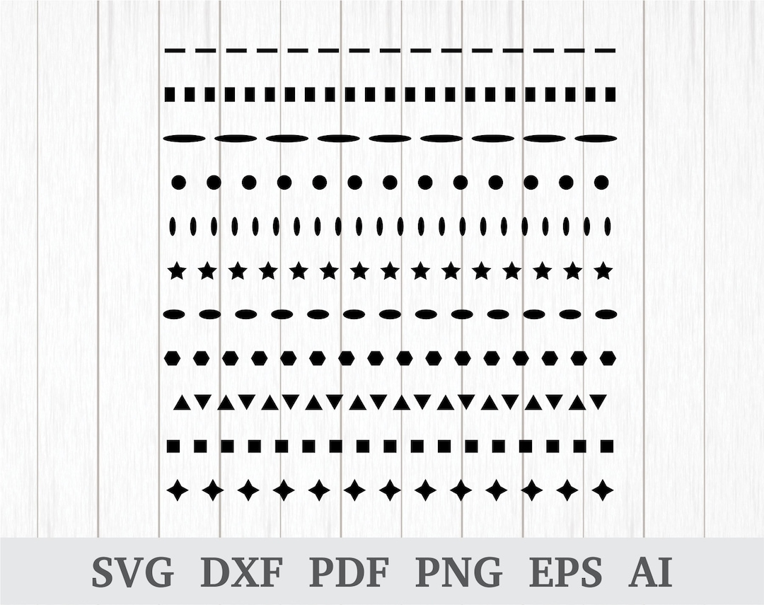Líneas SVG Líneas de puntos svg Línea de puntos svg Líneas - Etsy España
