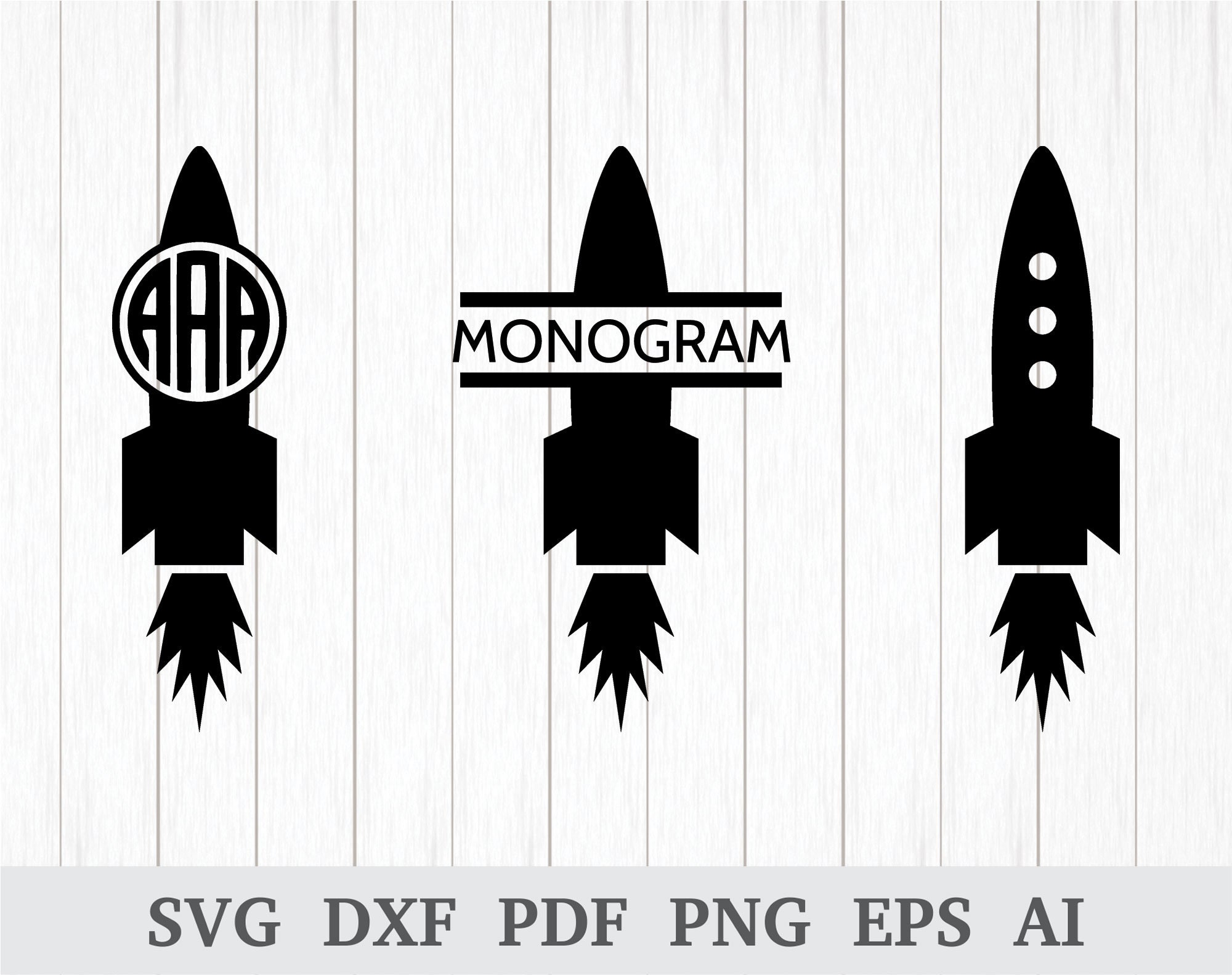 Rocket SVG Rocket Monogram SVG Space Svg Rocket Vector | Etsy