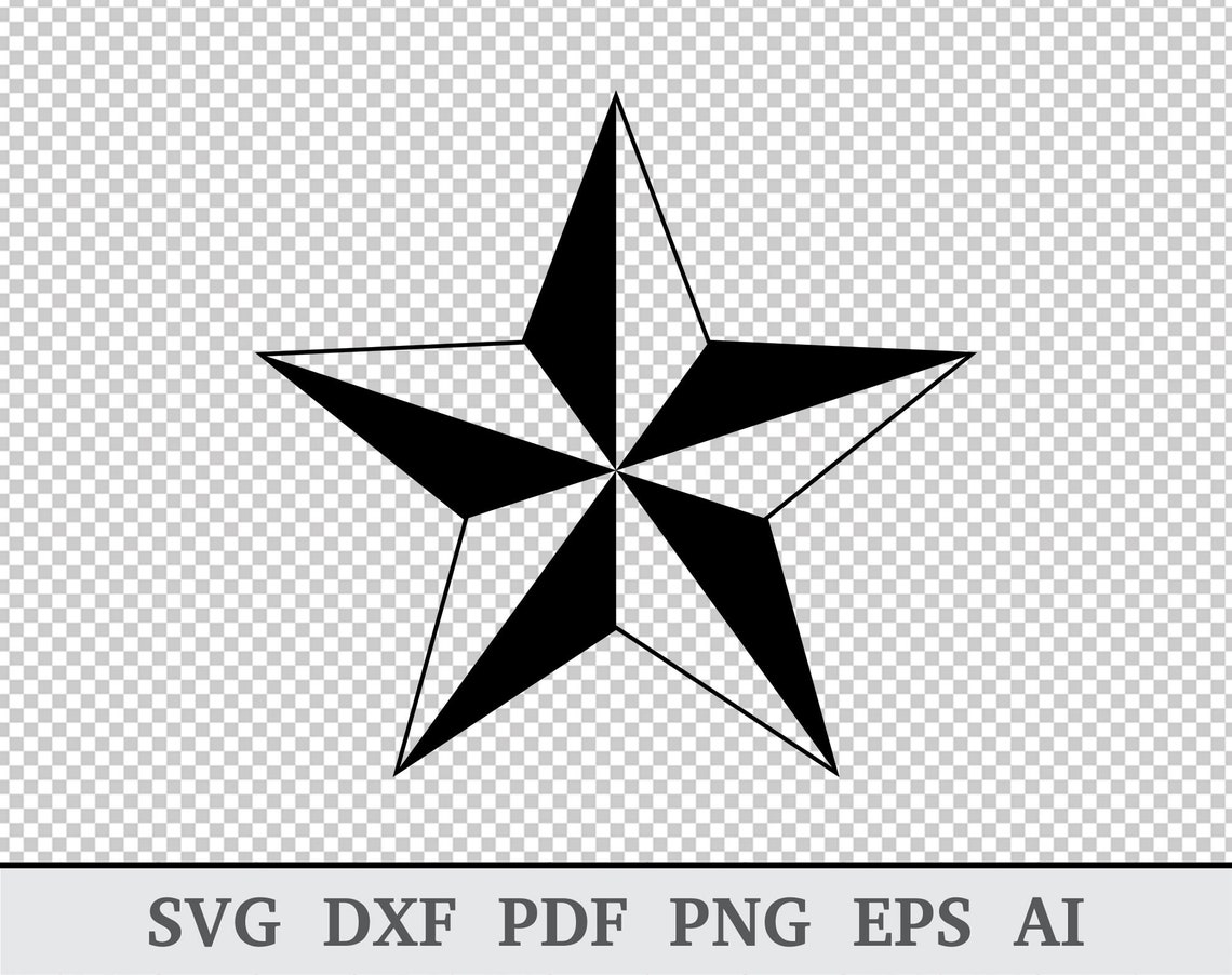 Nautical Star SVG Nautical Star Vector Nautical Star - Etsy