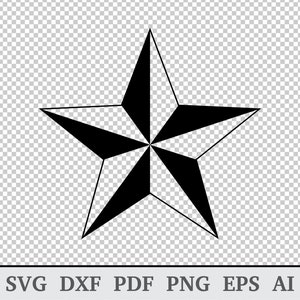 Nautical Star SVG, Nautical Star Vector, Nautical Star Clipart, Sailing ...