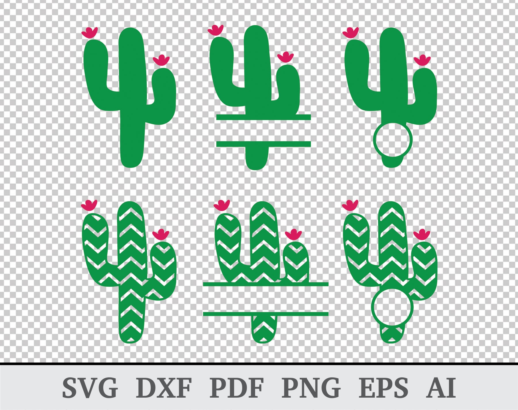 Cactus Monogram SVG, Cactus Svg, Cactus Svg File, Cactus Clipart ...