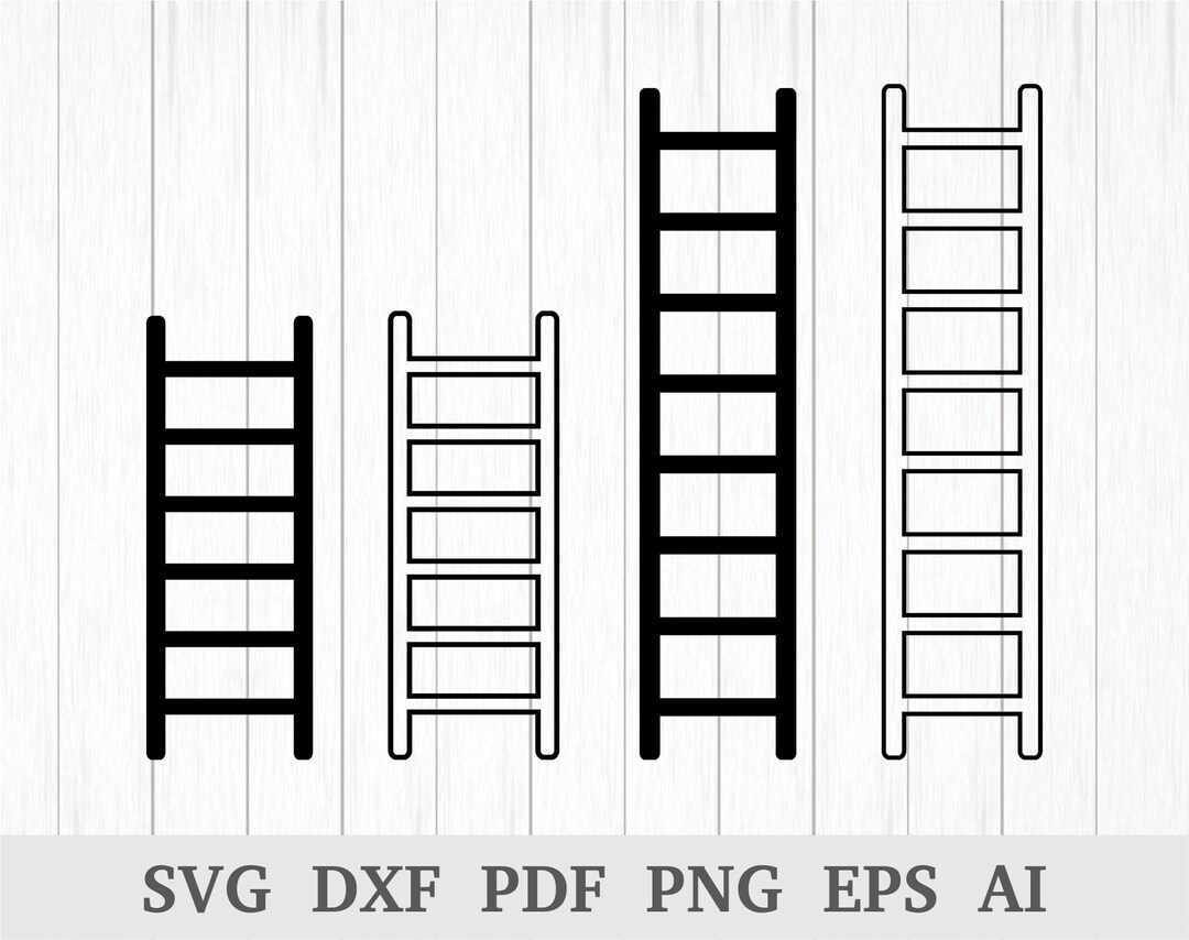 Ladder SVG, Ladder Vector, Ladder Clipart Cutting File, Svg Cutting ...