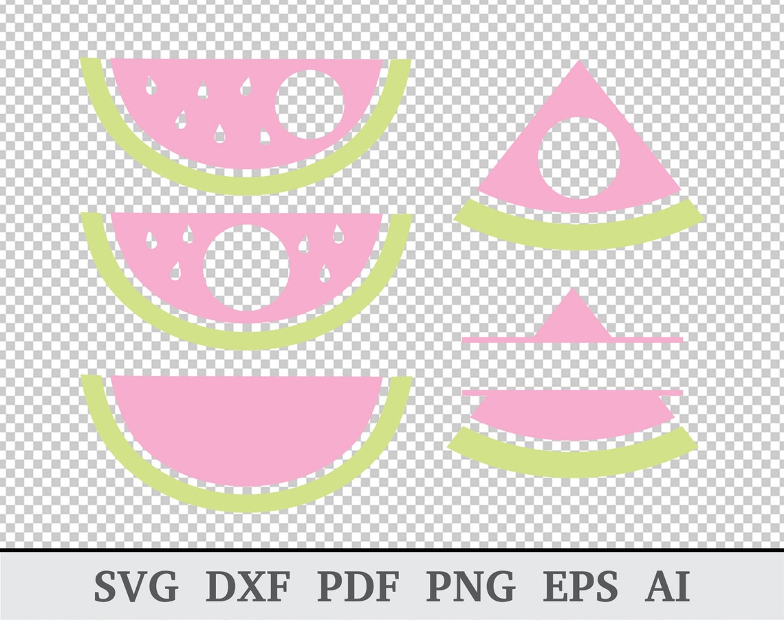 Watermelon Monogram SVG File Watermelon SVG Fruits SVG | Etsy