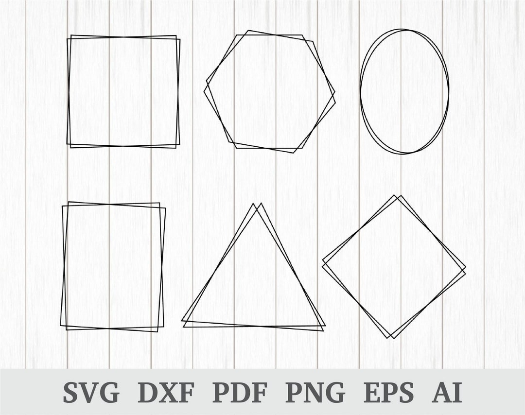 Geometric Frame Svg, Rectangle Frame SVG, Oval Frame Svg, Square Frame ...