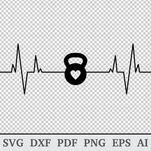 Gym Svg, Heartbeat SVG, Heart Pulse Svg, Heart Beat SVG, Music Heart ...