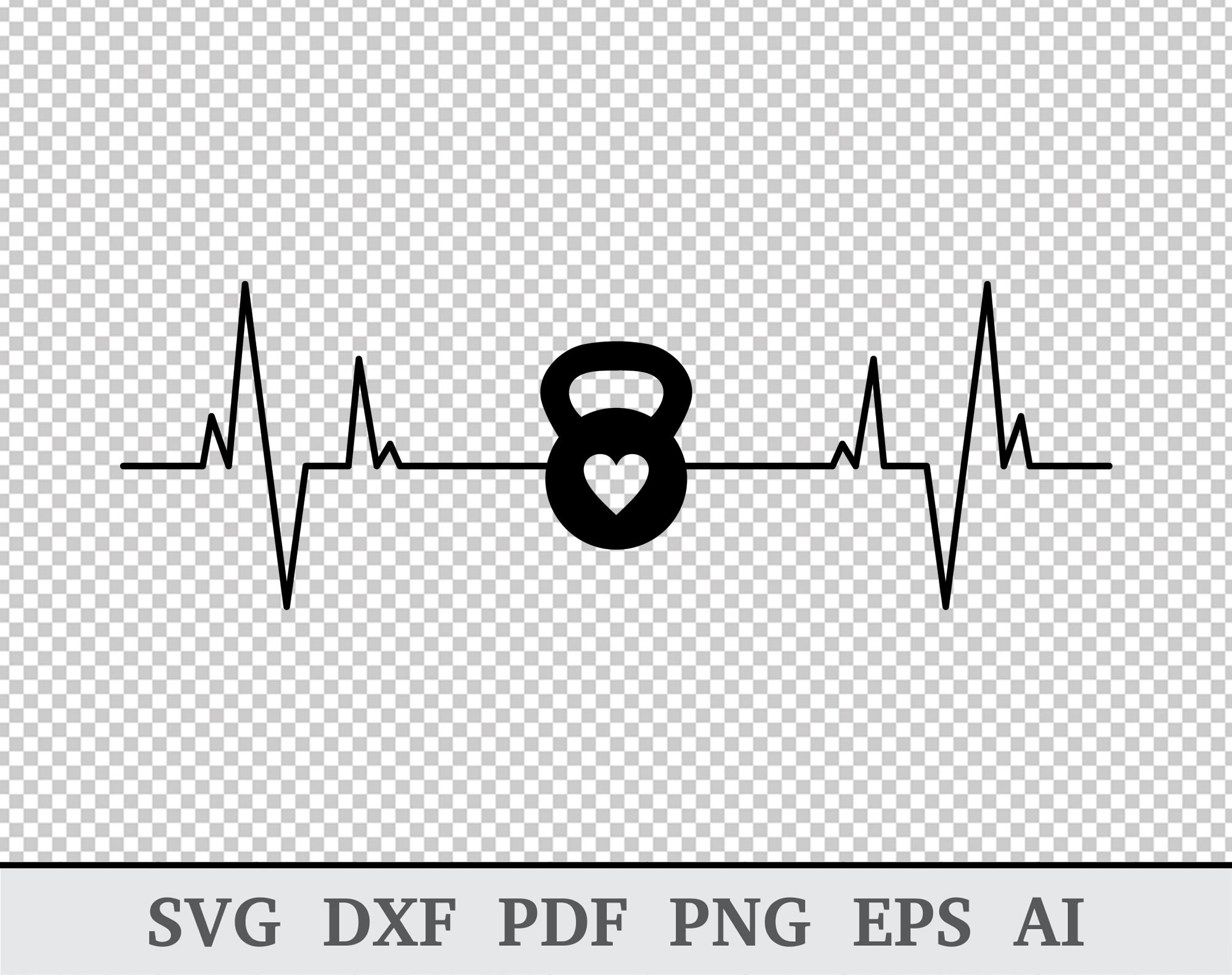 Gym Svg Heartbeat SVG Heart Pulse Svg Heart Beat SVG Music - Etsy