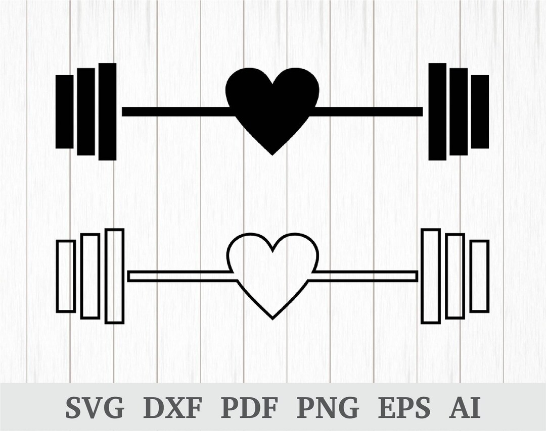 Barbell SVG, Gym SVG, Weight Lifting Svg, Workout Svg, Dumbbell Svg ...