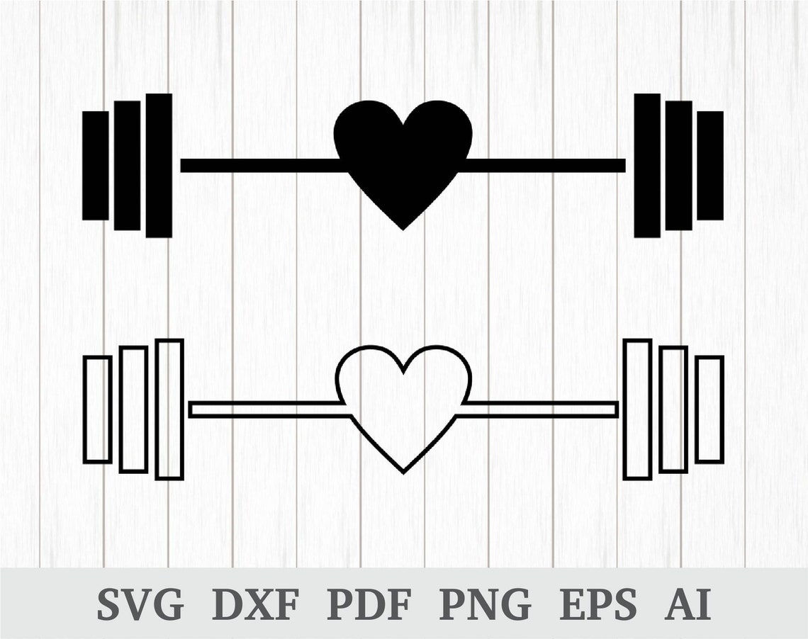 Barbell SVG, Gym SVG, Weight Lifting Svg, Workout Svg, Dumbbell Svg ...