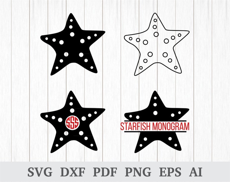 Starfish Svg Starfish Clipart Starfish Vector Ocean Svg | Etsy
