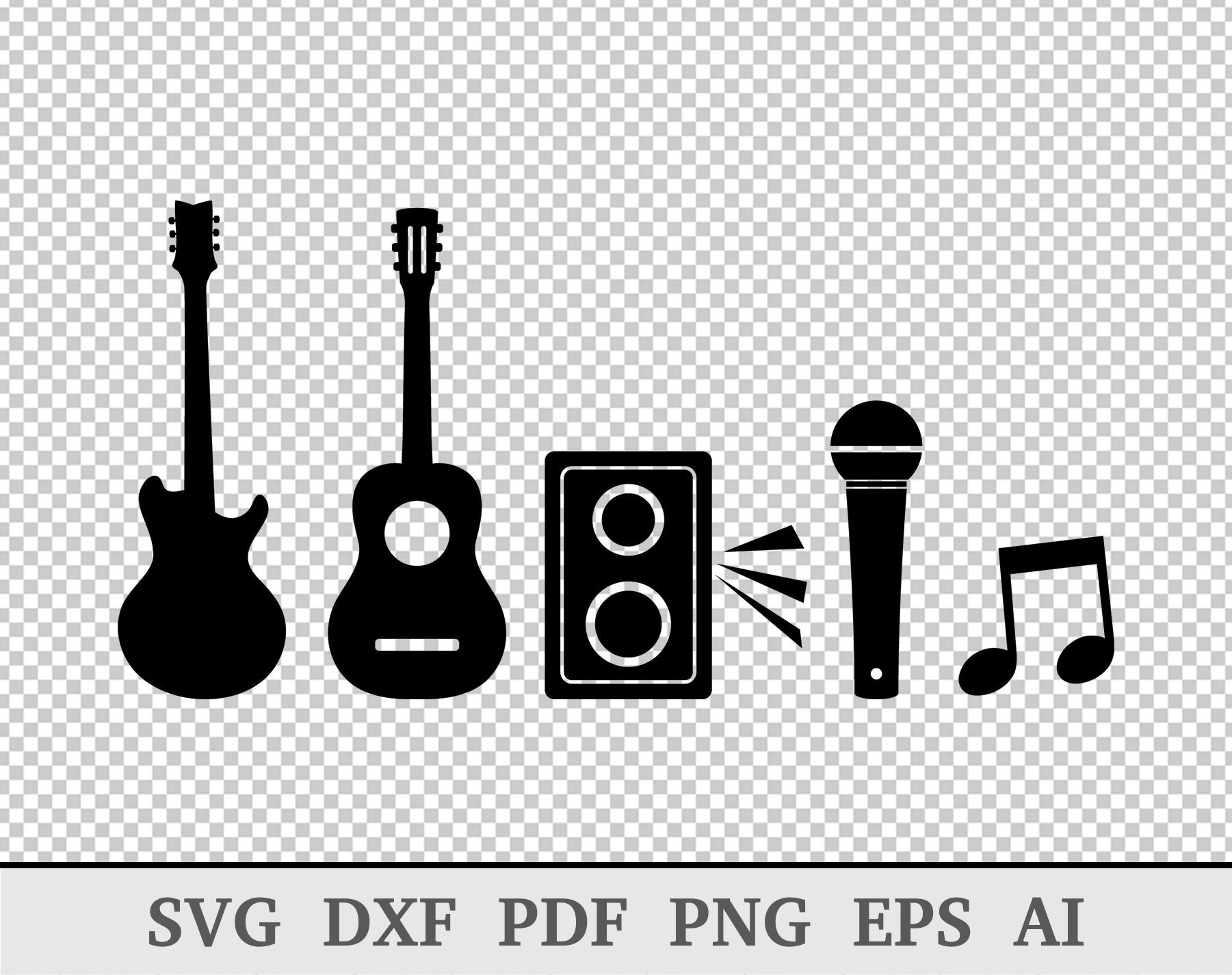 Musical Instruments SVG Music SVG Guitar SVG Speaker Svg | Etsy