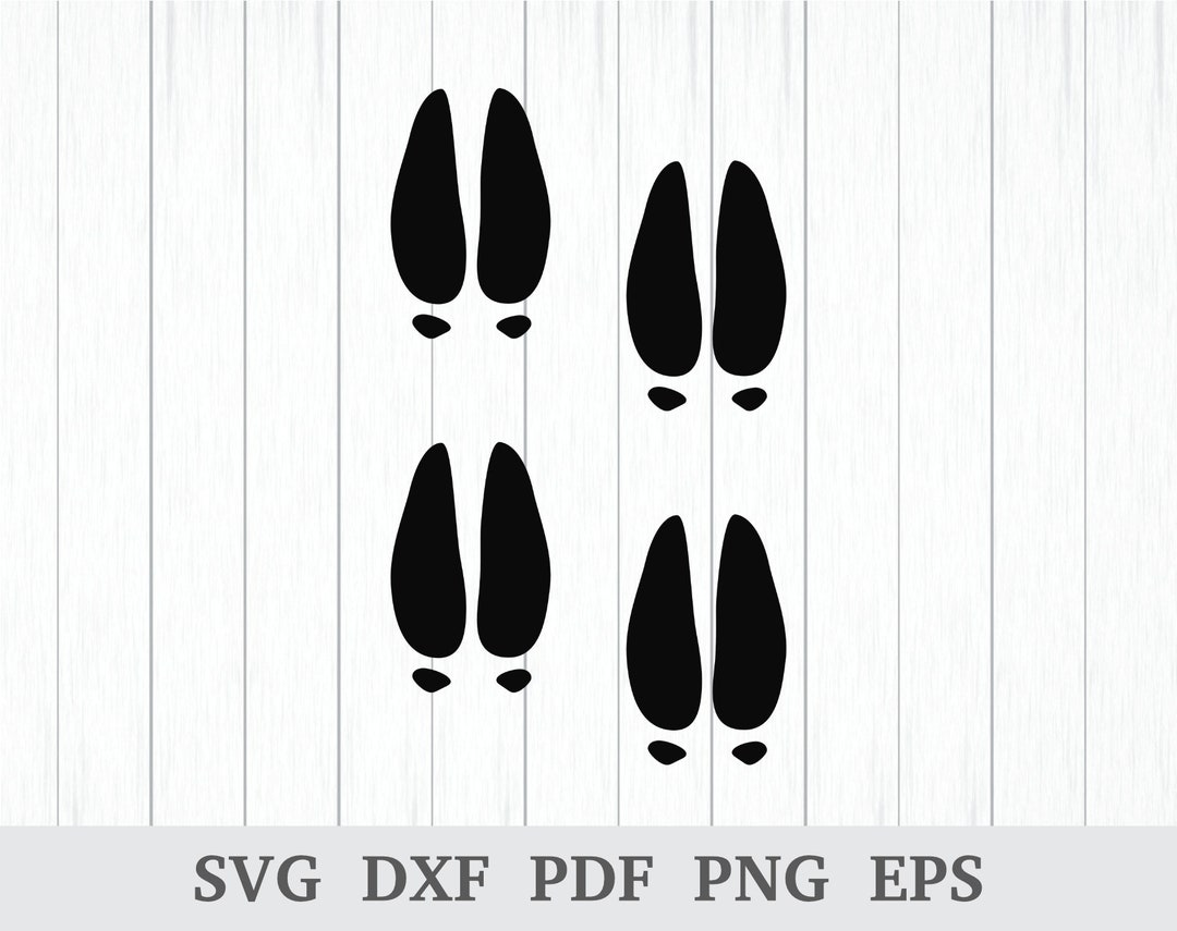 Deer Hoof Print Svg, Deer Track Svg, Deer Footprints Svg, Deer Hoof ...