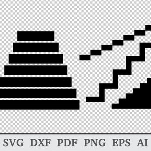 Stairs Svg , Staircase Svg, Stairs Clipart, Stairs Clip Art, Stairs ...
