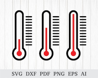 Thermometer SVG Bundle Thermometer SVG Thermometer Clipart - Etsy