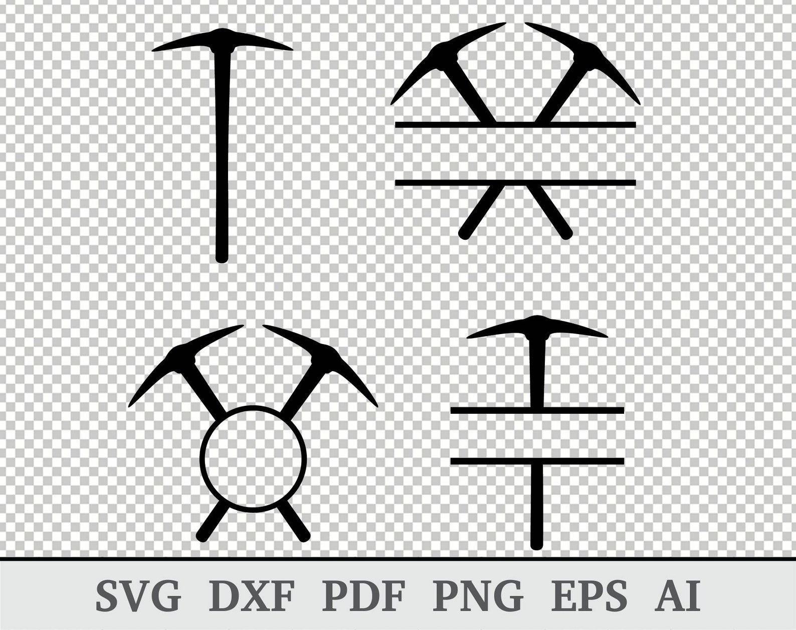 Pick Axe Svg Pickaxe Svg File Mining SVG Pick Axe Monogram - Etsy