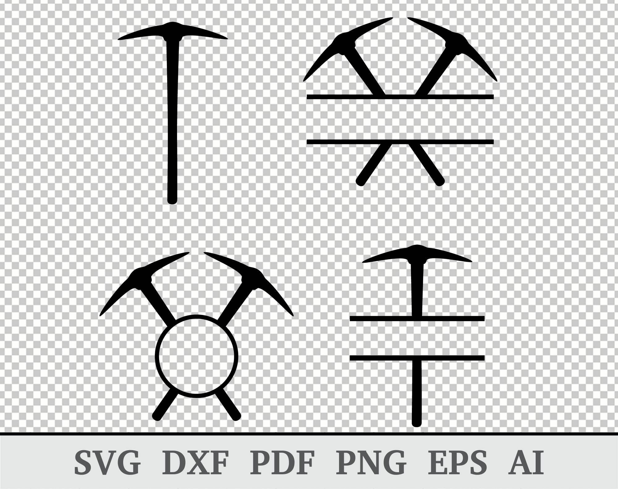 Pick Axe svg, Pickaxe svg file, Mining SVG, Pick axe monogram svg ...