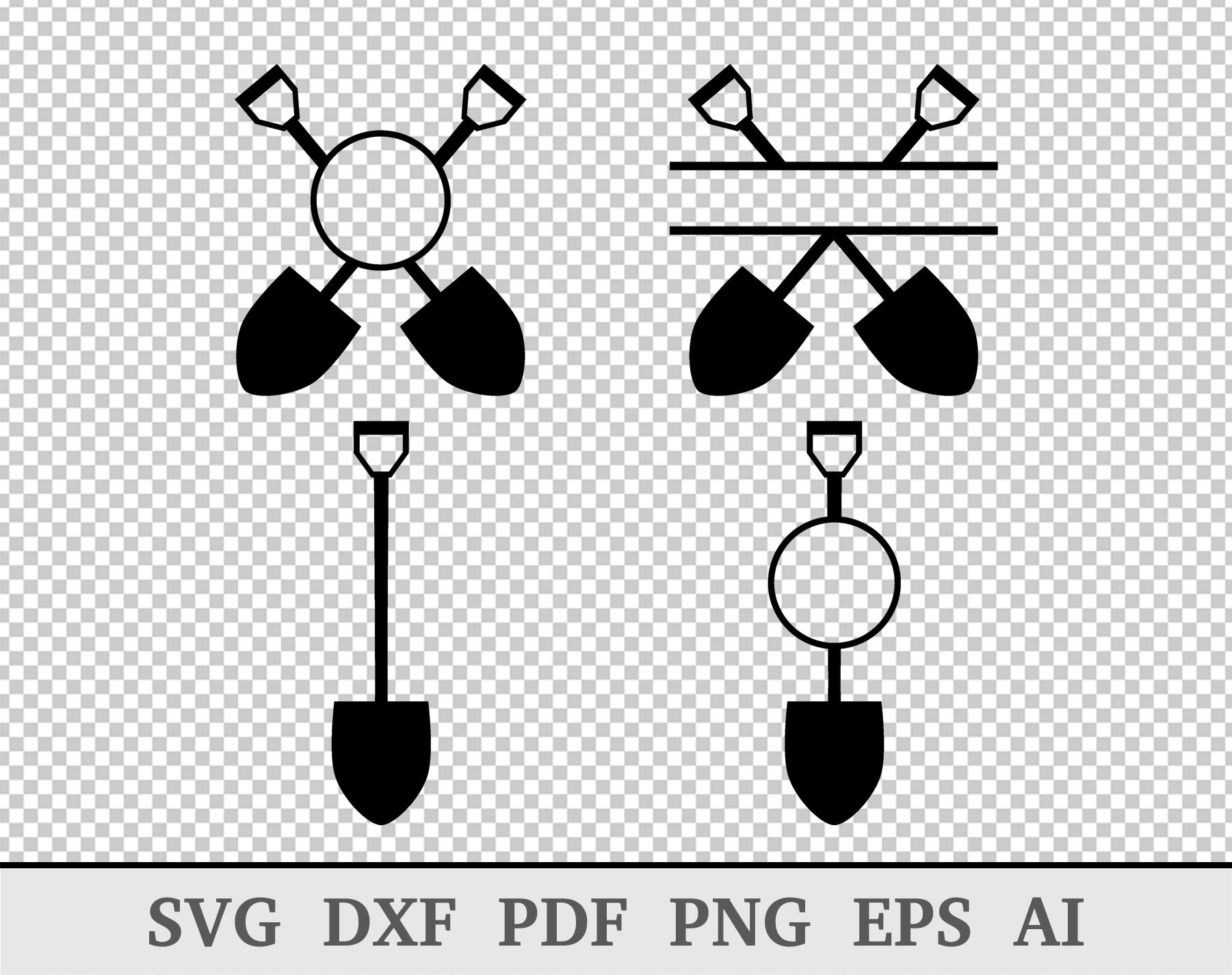 Shovel Svg, Spade Svg, Shovel Monogram Svg, Shovel Clipart, Shovel ...