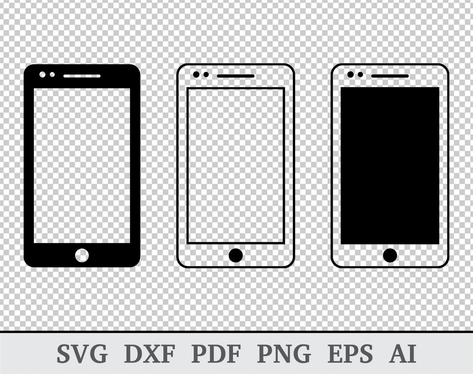 Phone SVG File Cell Phone SVG File Phone Clipart Cell - Etsy
