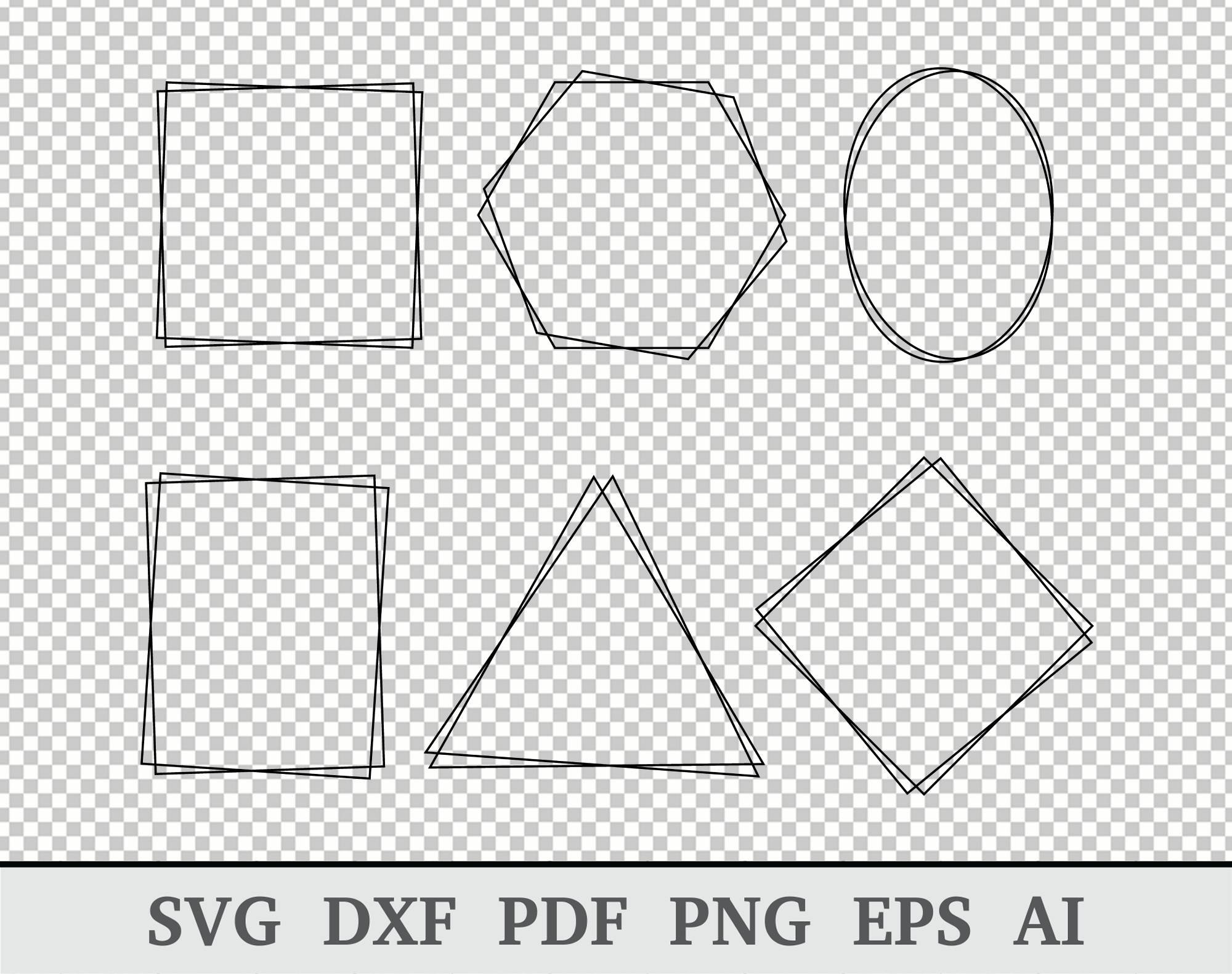 Geometric Frame Svg Rectangle Frame SVG Oval Frame Svg - Etsy Canada