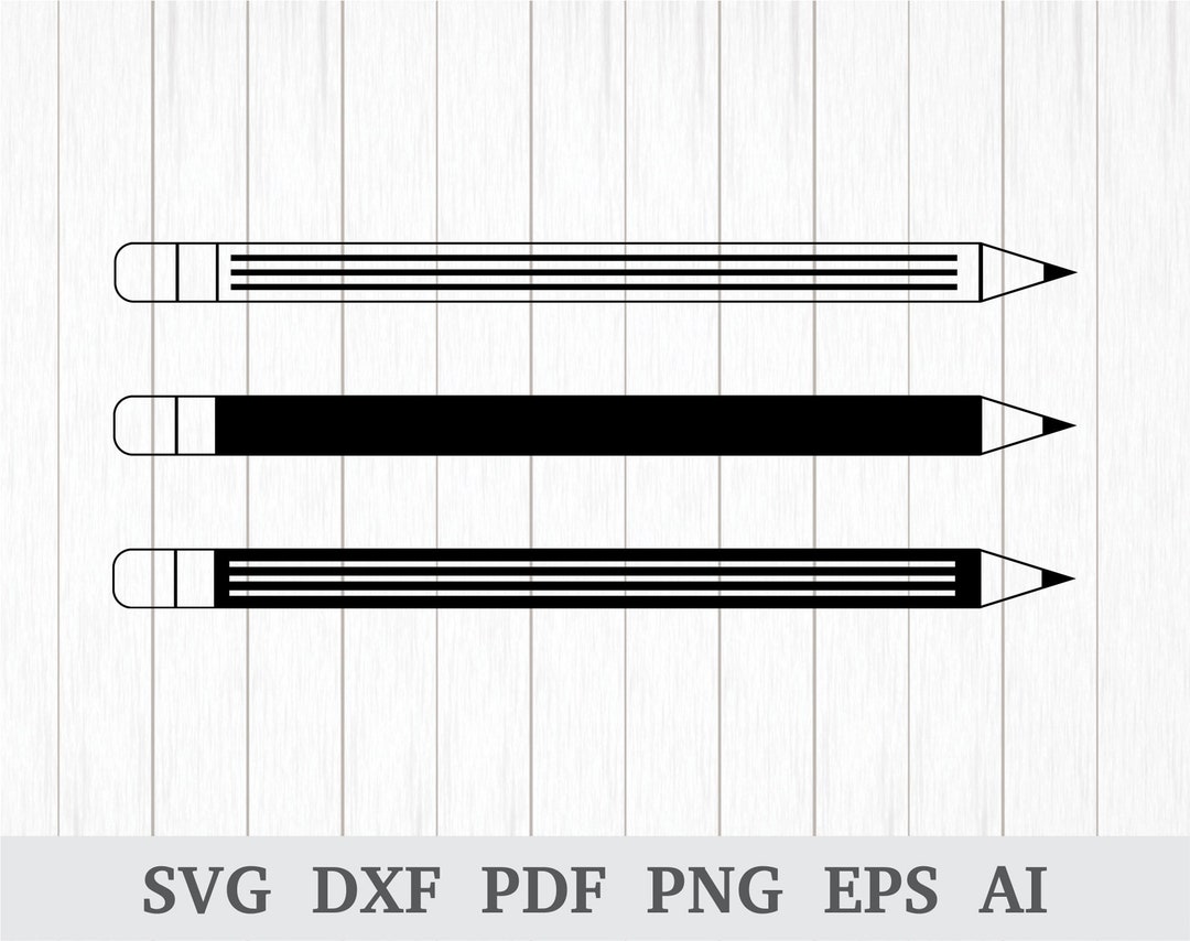 Pencil Svg, Pencil Clipart, Pencil Vector, Pencil Clip Art, Stationery ...