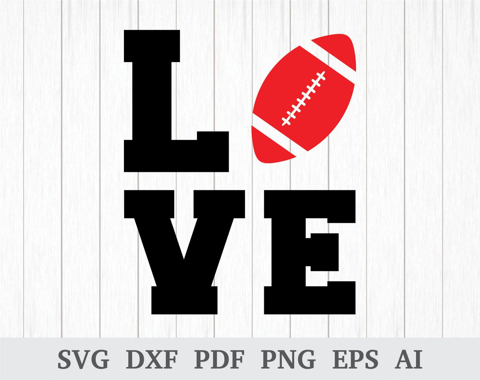 Love Football SVG Football Love SVG Sports SVG Football Svg - Etsy
