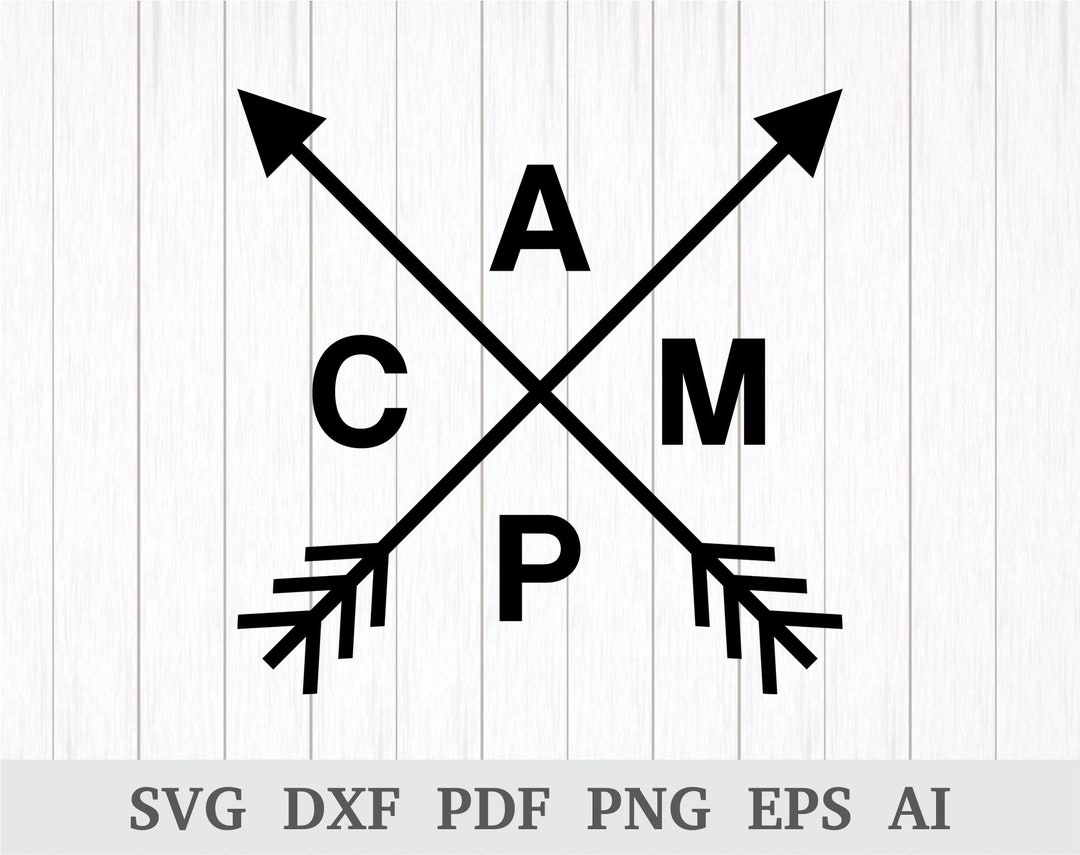 Camp Arrow SVG, Camp With Arrows SVG, Camping SVG, Camp Svg, Camper Svg ...
