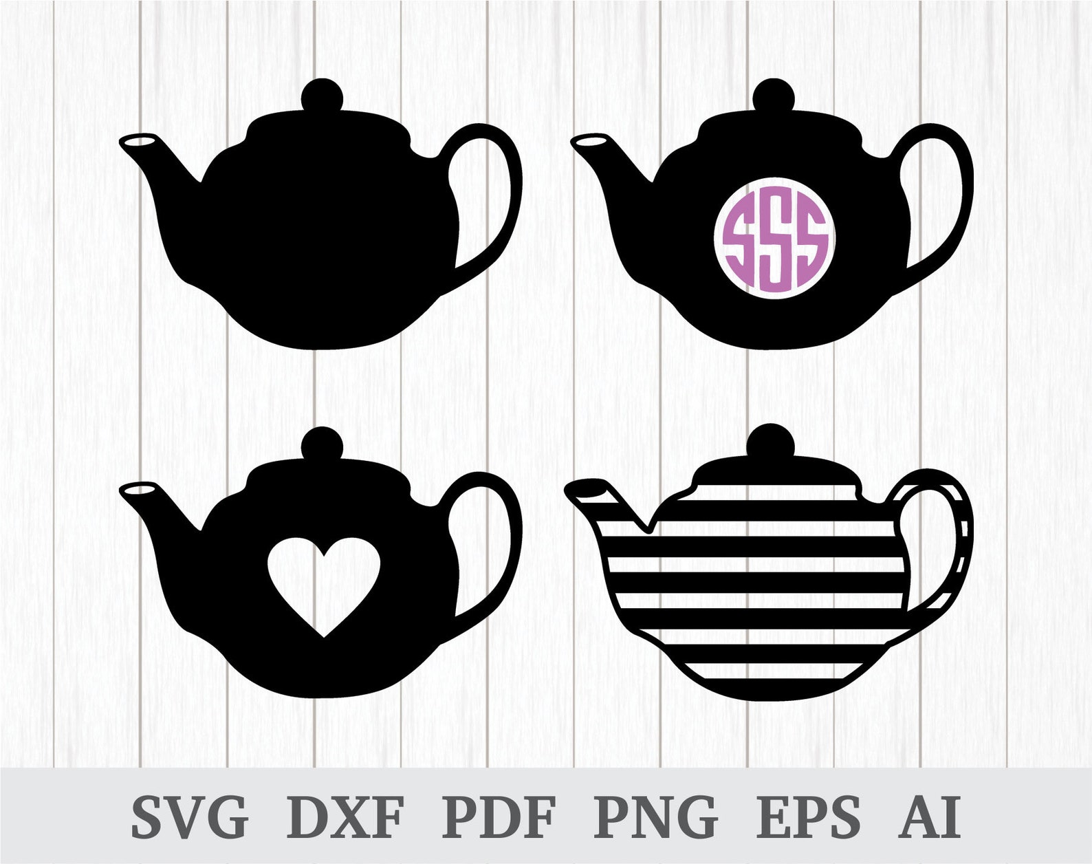 Teapot SVG Tea Kettle SVG Teapot Clipart Kitchen Svg | Etsy