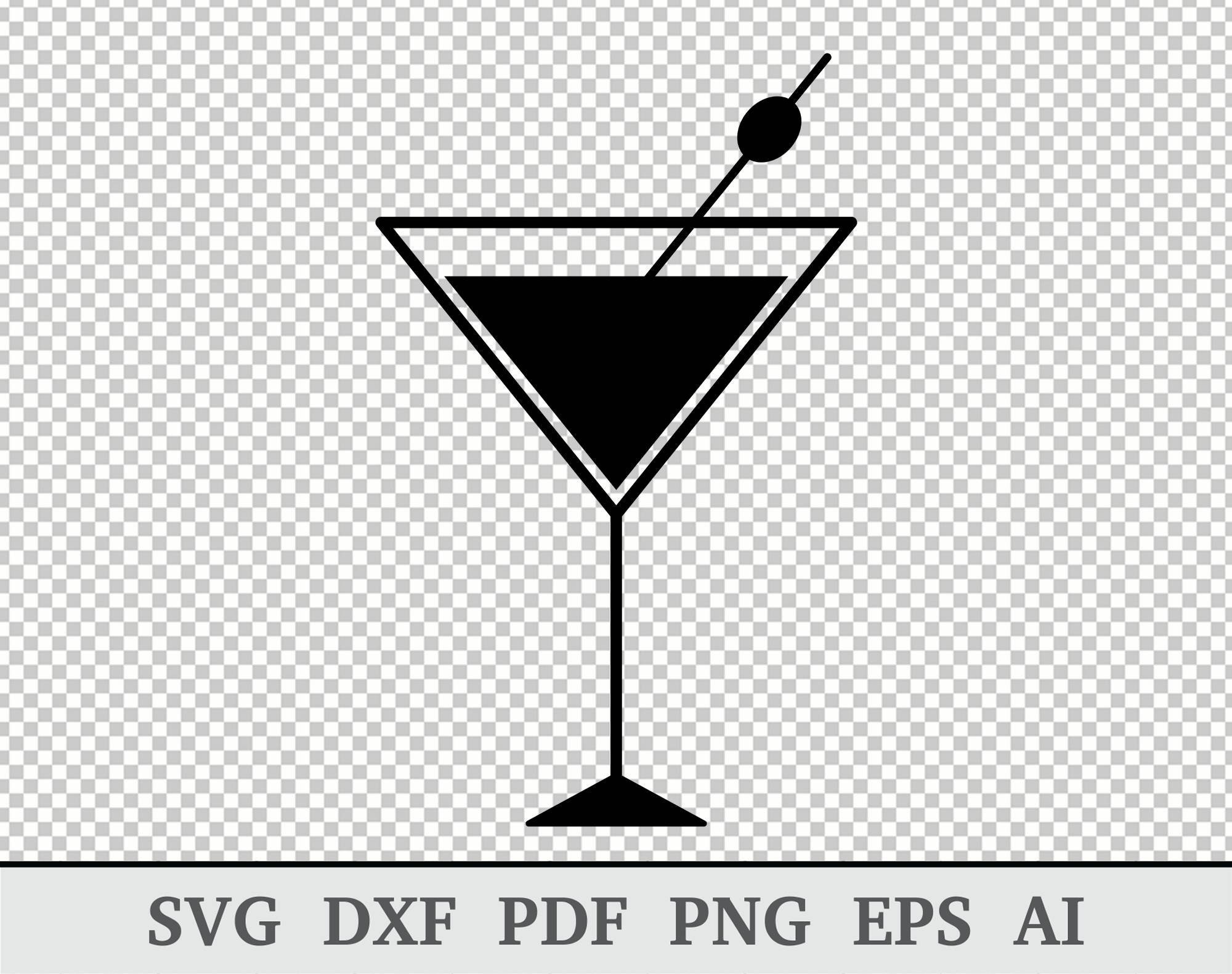 Martini Glass SVG Martini Svg Cocktail Svg Martini Vector - Etsy Canada