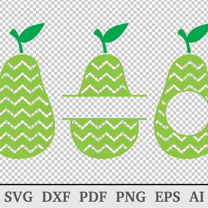 Pear Svg, Pear Clipart, Pear Vector, Kitchen Monogram SVG, Pear ...