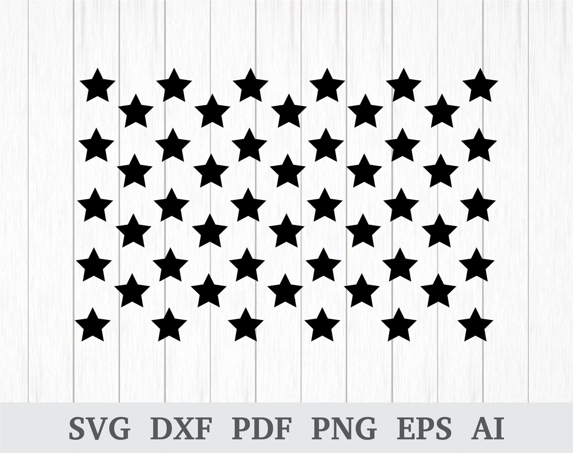 Fifty Stars SVG Fifty Stars Clipart Fifty Stars Vector 50 | Etsy