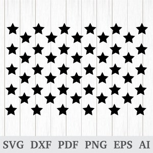 Fifty Stars SVG, Fifty Stars Clipart, Fifty Stars Vector, 50 Stars Svg ...