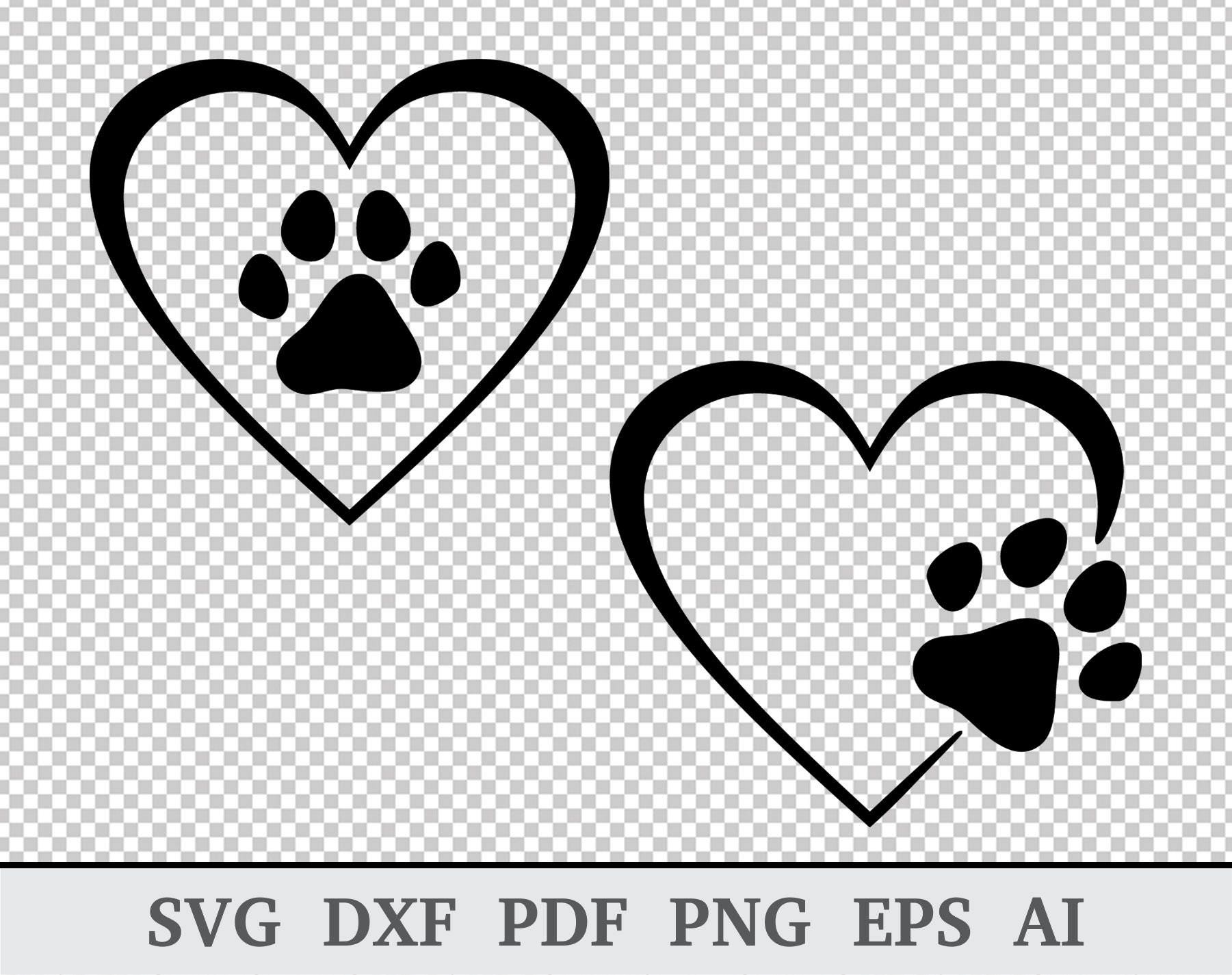 Pfote SVG Hund Liebe SVG Paw Herz SVG Hund Pfote Svg Hund - Etsy Schweiz