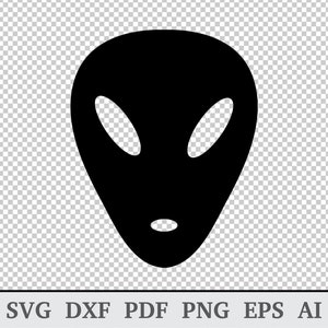 Alien Svg, Alien Face Svg, Alien Mask Svg, Alien Clipart, Alien Clip ...