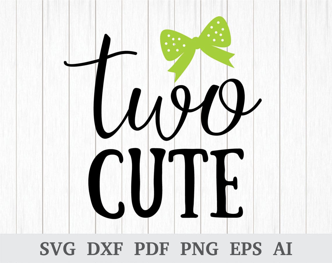Two Cute SVG Second Birthday SVG Baby Girl 2nd Birthday Svg | Etsy
