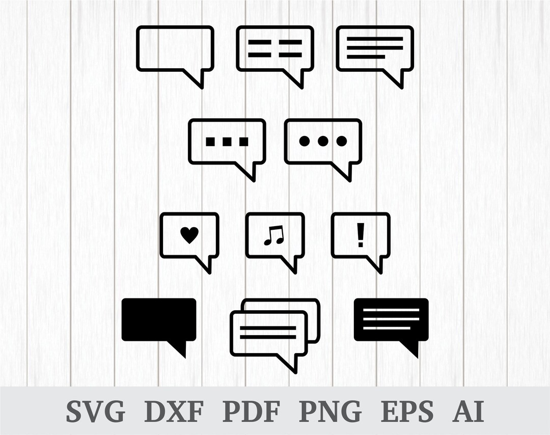 Speech Bubble SVG, Speech Bubble Clipart, Speech Bubble Vector, Chat ...