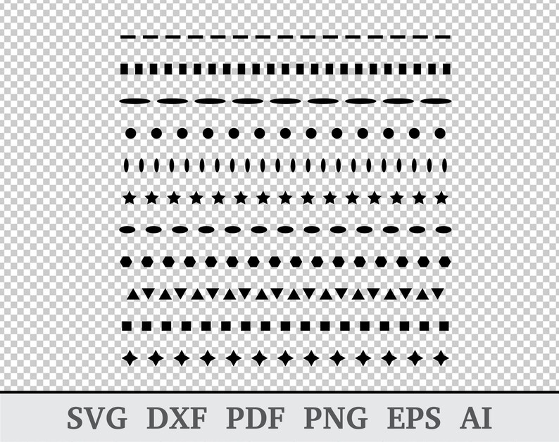 Lines SVG Dotted Lines Svg Dot Line Svg Lines Clipart | Etsy