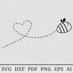 Beeline SVG, Beeline Heart Svg , Bee Svg, Bee Heart Svg, Beeline Heart ...